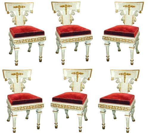 A Rare Pair of Intricately Carved 19th Century Russian Empire Chairs No ...