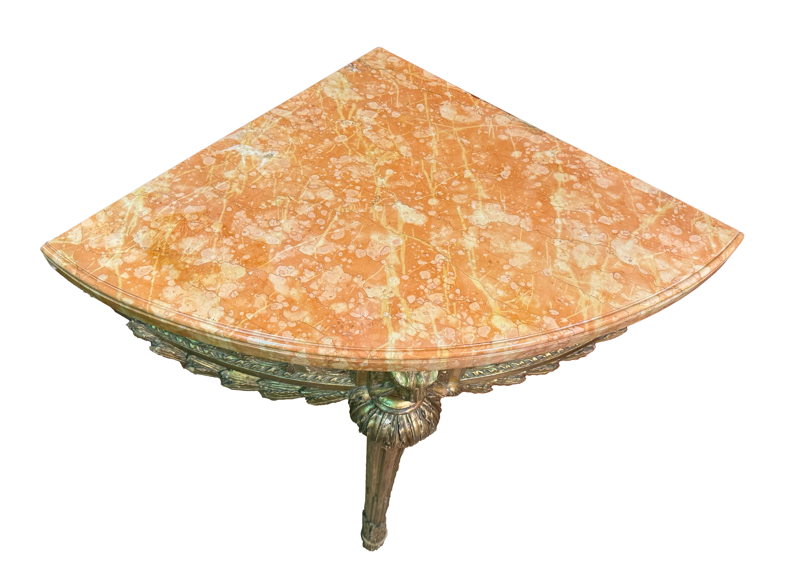 A Magnificent Pair of Louis XVI gilded corner consoles with original ...