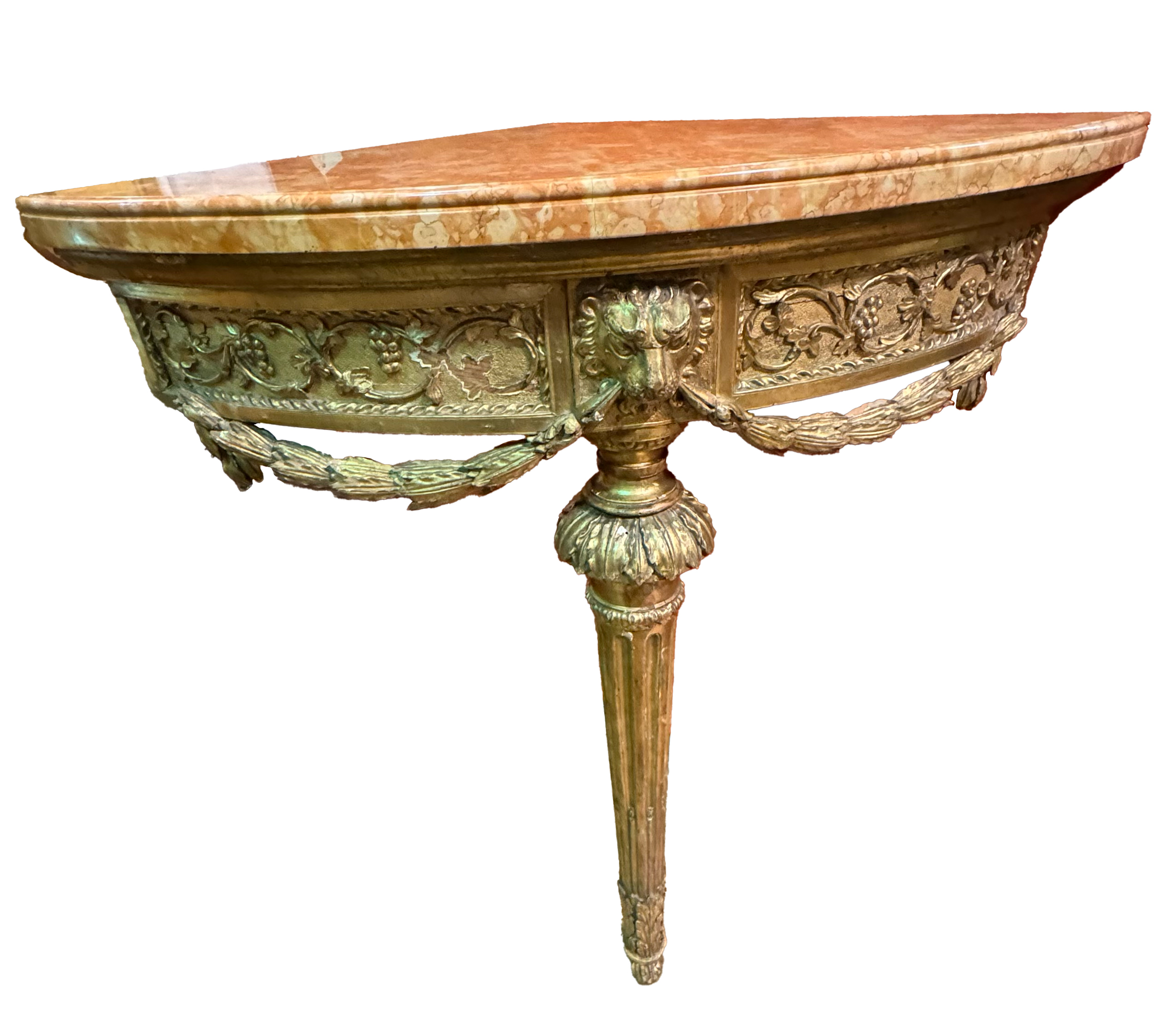 A Magnificent Pair of Louis XVI gilded corner consoles with original ...
