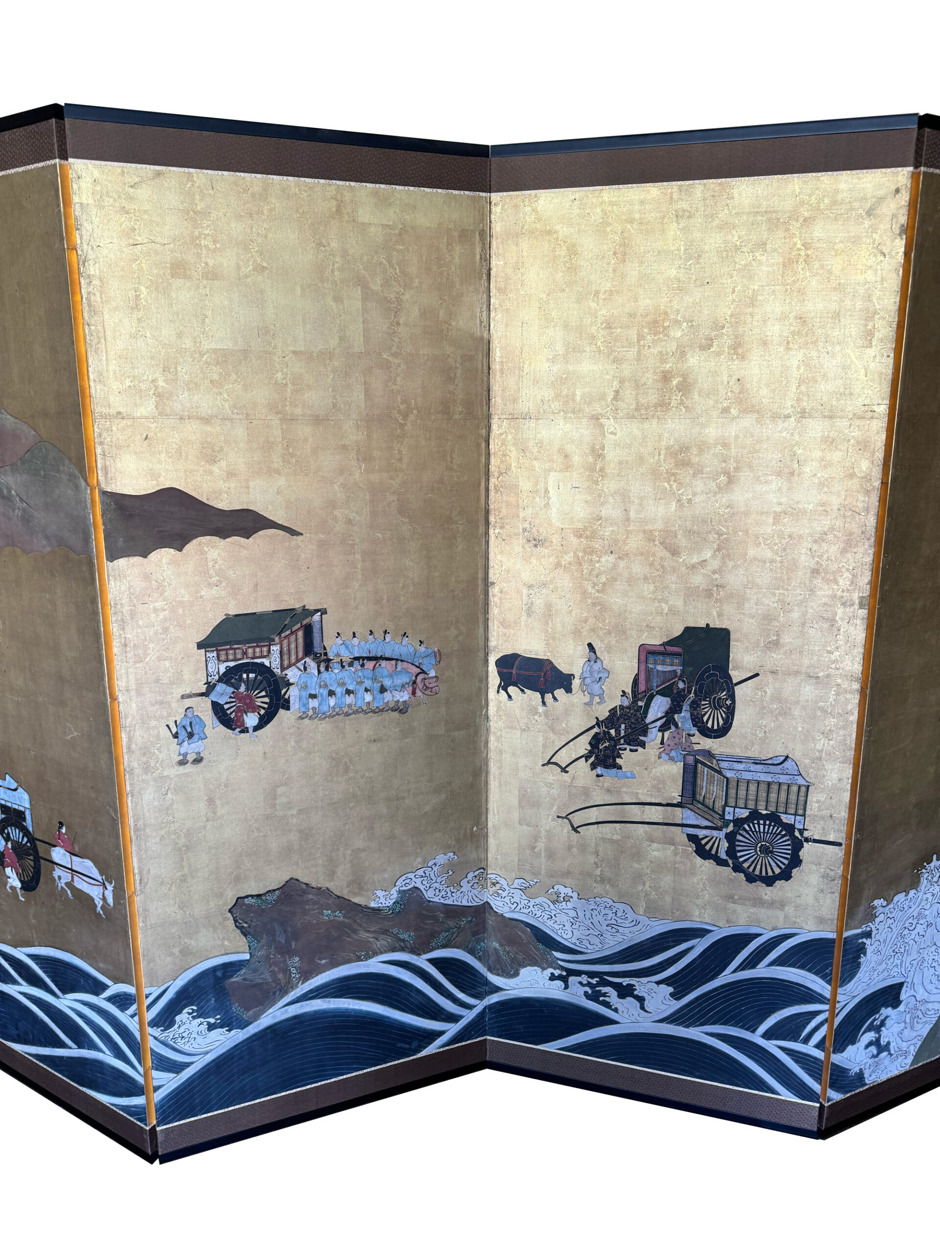 A Wonderful six Panels Rimpa Screen attributed to Sotatsu tales of ...